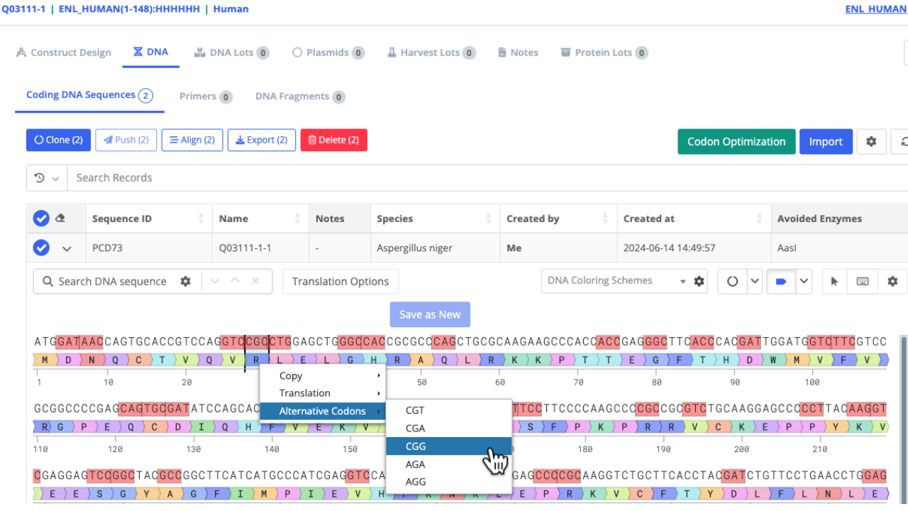 Codon Optimization